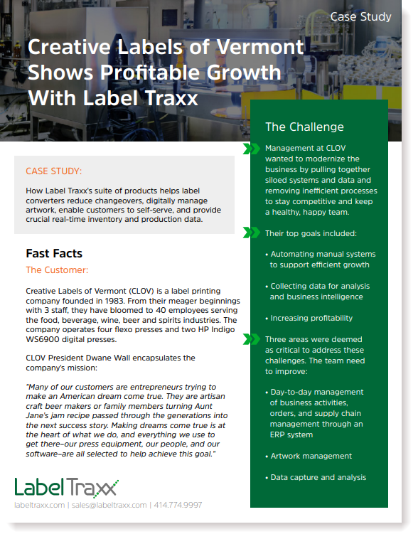 Creative Labels of Vermont Shows Case Study | Label Traxx